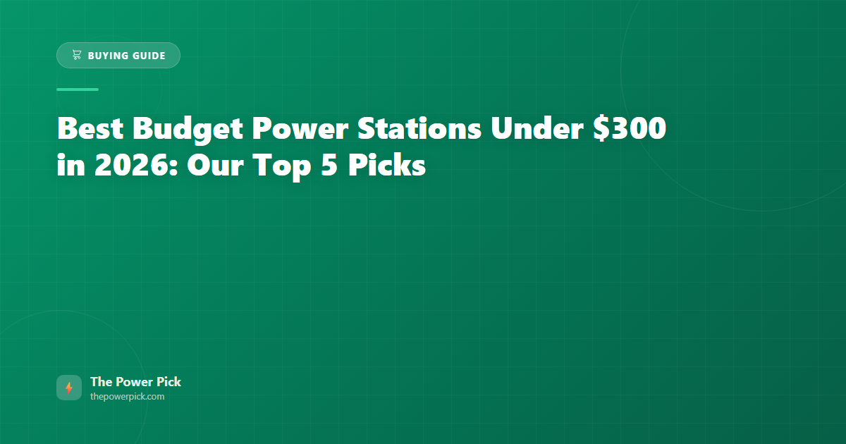 Best Budget Power Stations Under $300 in 2026: Our Top 5 Picks | The ...