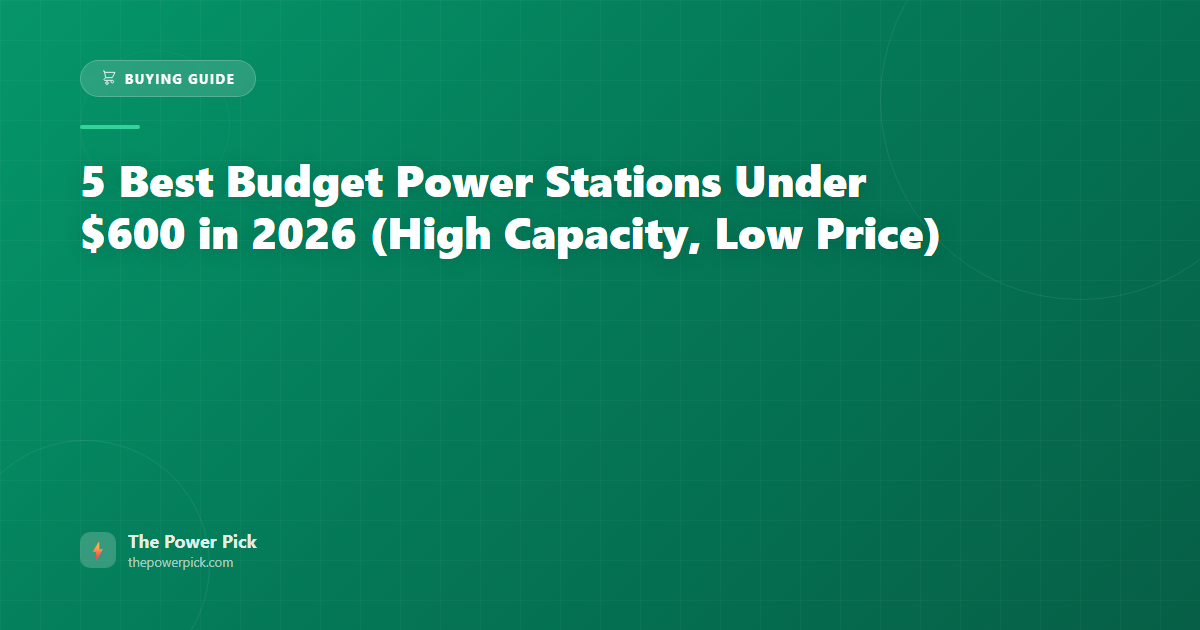5 Best Budget Power Stations Under $600 in 2026 (High Capacity, Low ...