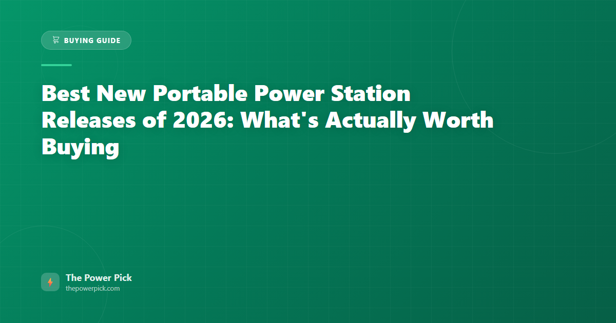 Best New Portable Power Station Releases of 2026: What's Actually Worth ...
