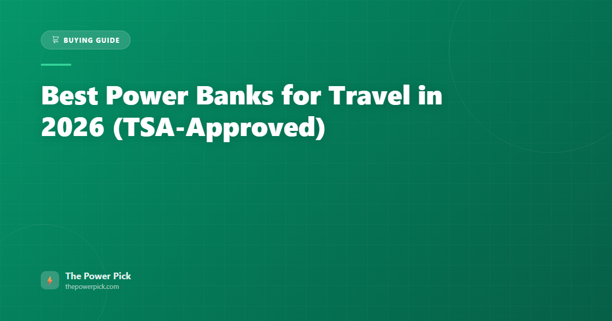 Best Power Banks for Travel in 2026 (TSA-Approved) | The Power Pick