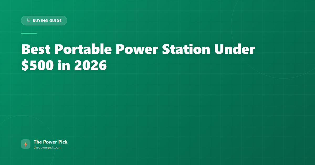 Best Portable Power Station Under $500 in 2026 | The Power Pick