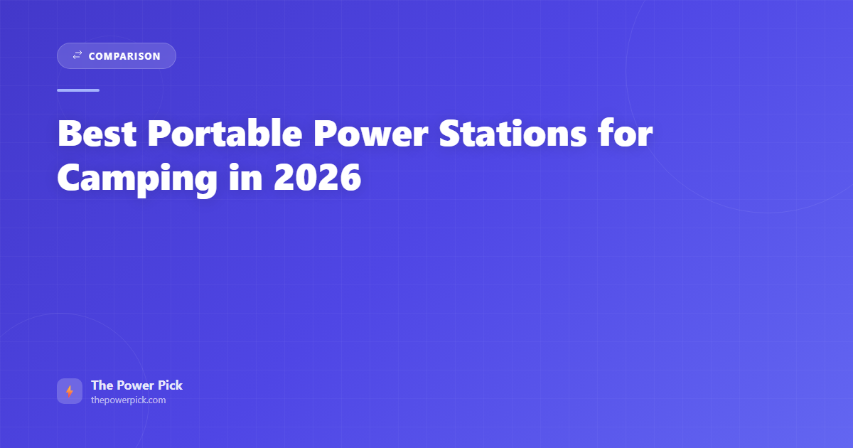 Best Portable Power Stations for Camping in 2026 | The Power Pick